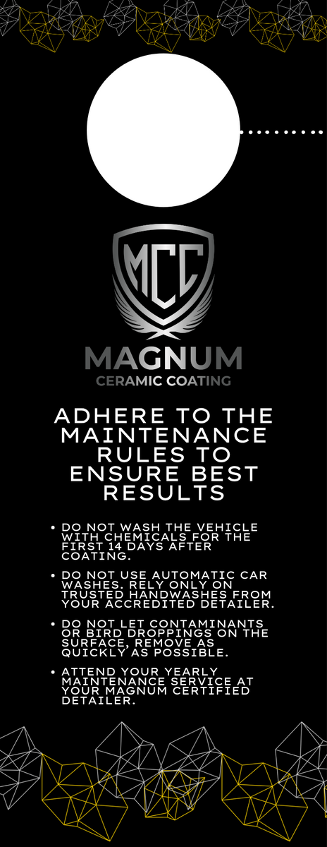Magnum Ceramic Coating Rearview Mirror Hangers